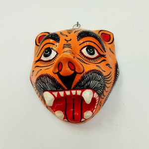 Tiger Mask / Orange Colored Bengal Tiger Mask/jungle Decor Tiger Mask ...