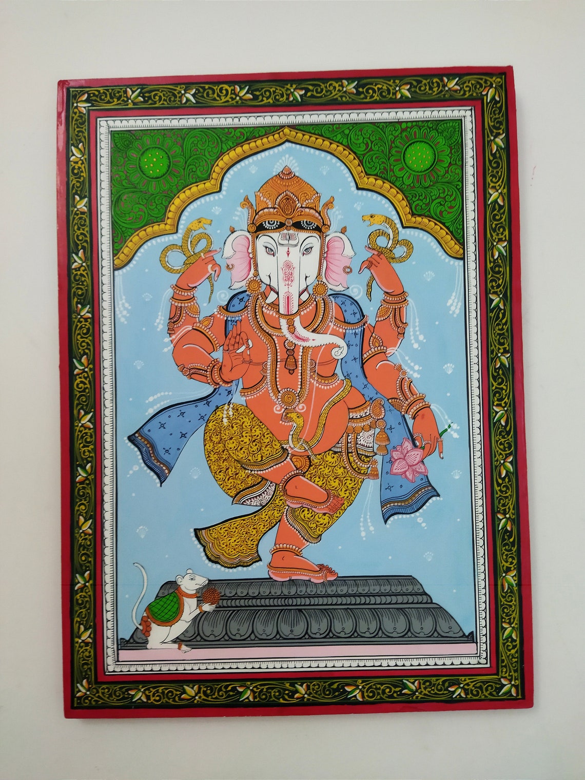 Handpainted Pattachitra Handmade Lord Ganesh Painting Handmade - Etsy
