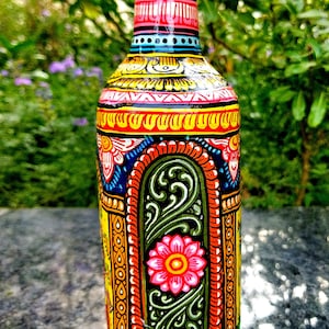 Hand Painted Bottle Art, Handpainted Bottle Art, Pattachitra Bottle Art ...