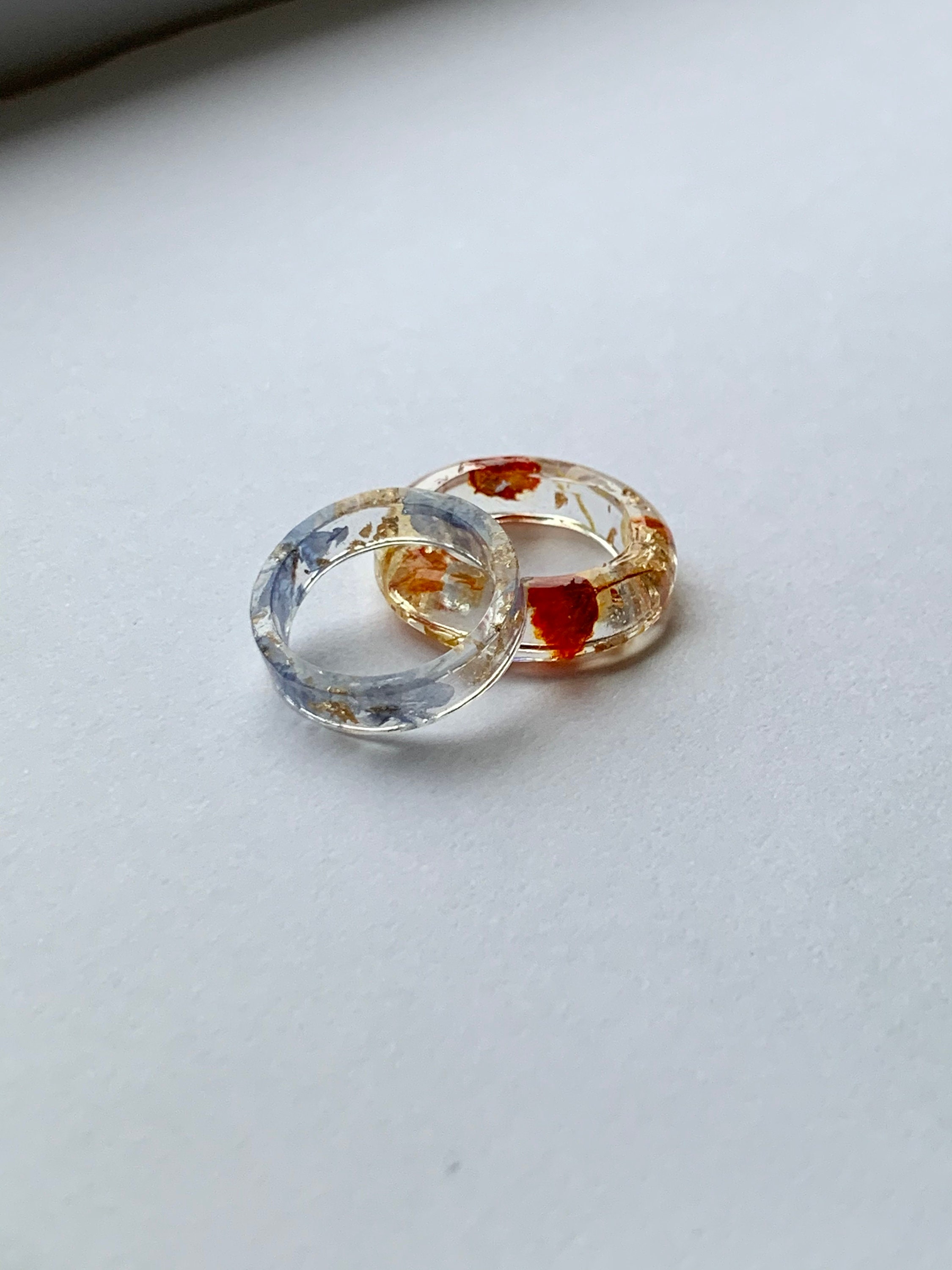 Pressed Flower Ring Flower Ring Resin Ring Resin Band - Etsy UK