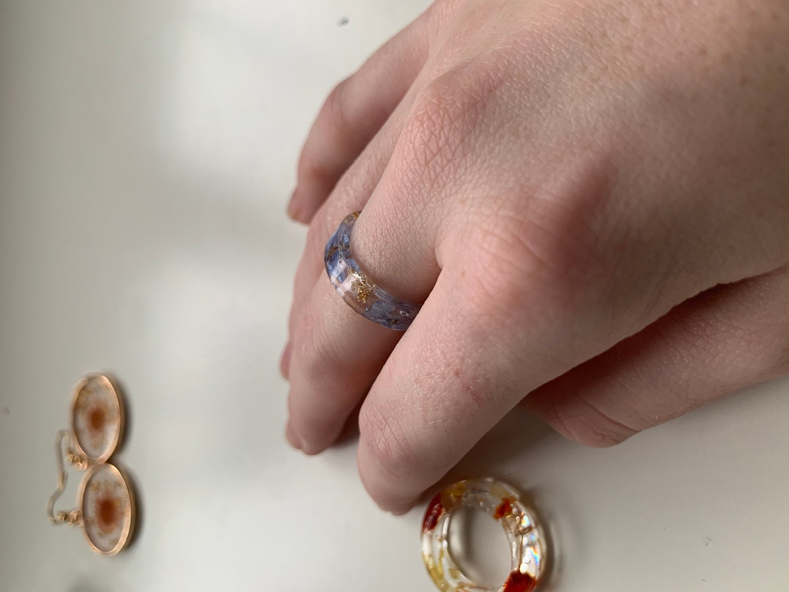 Pressed Flower Ring Flower Ring Resin Ring Resin Band - Etsy UK
