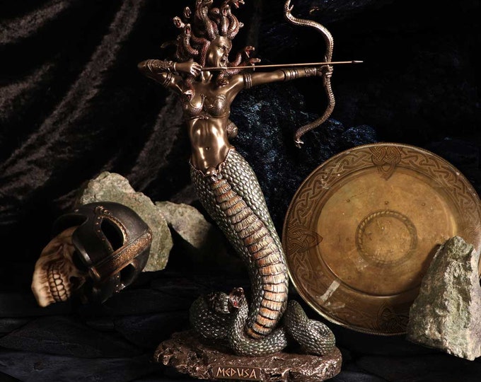 Medusa's Wrath Figurine 36cm Medusa Greek Mythology - Etsy