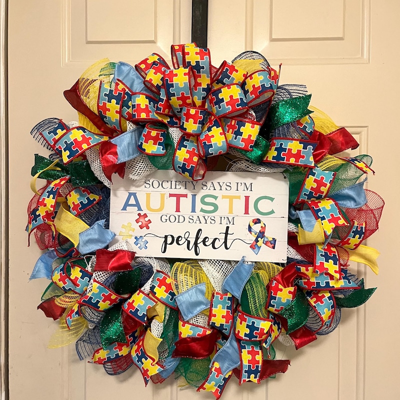 Autism Wreath - Etsy