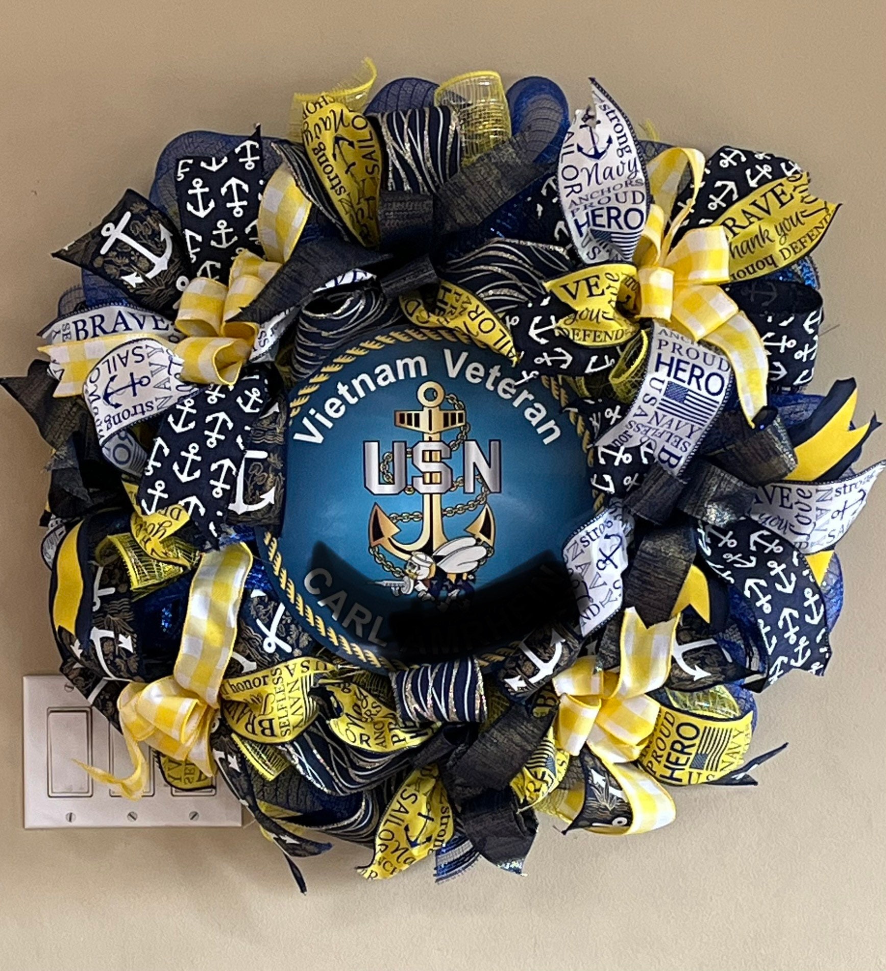 US Navy Wreath - Etsy