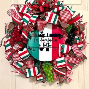 Italian Heritage Wreath, La Famiglia, Italy , Family , Decor , - Etsy