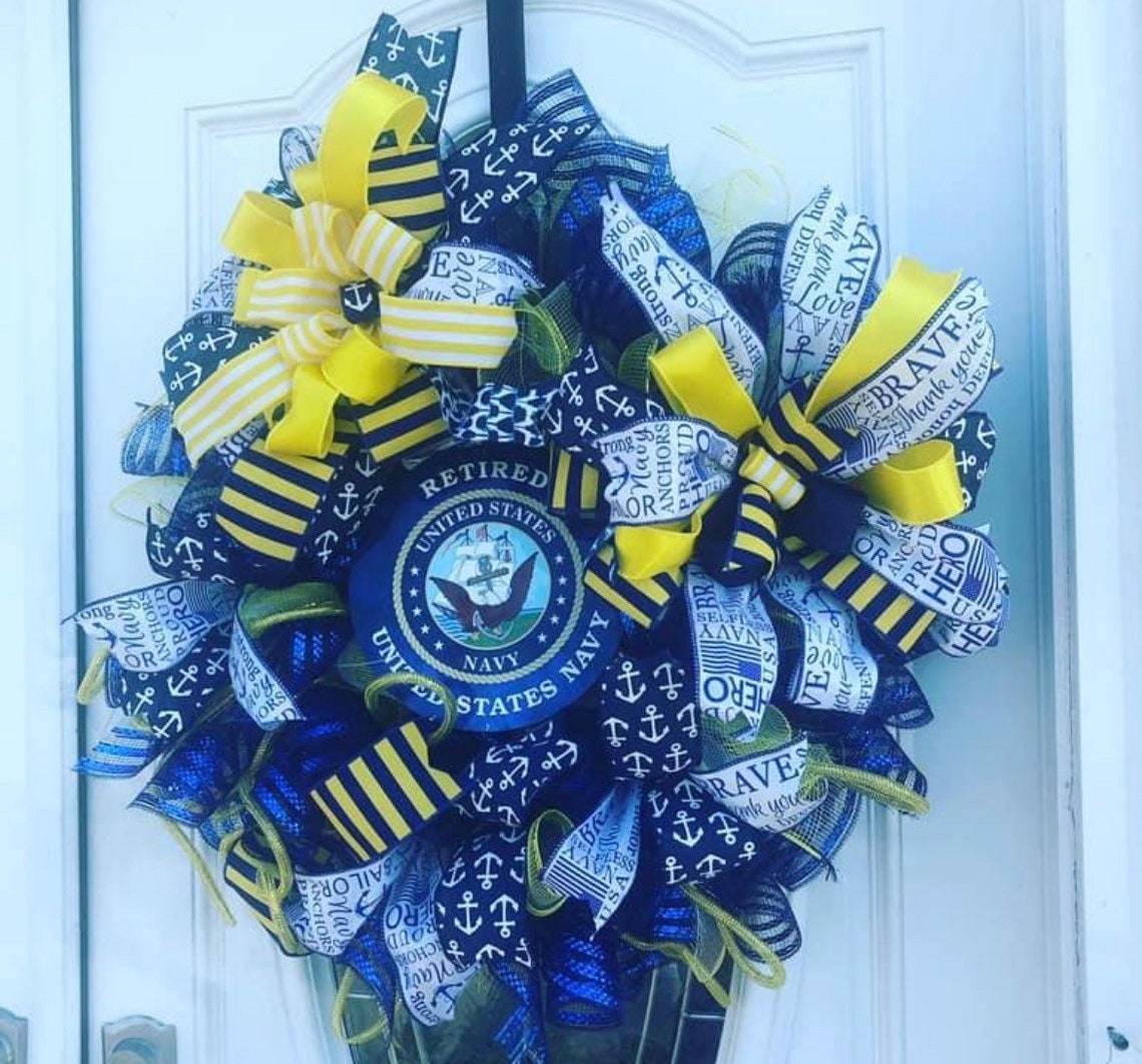 US Navy Wreath - Etsy