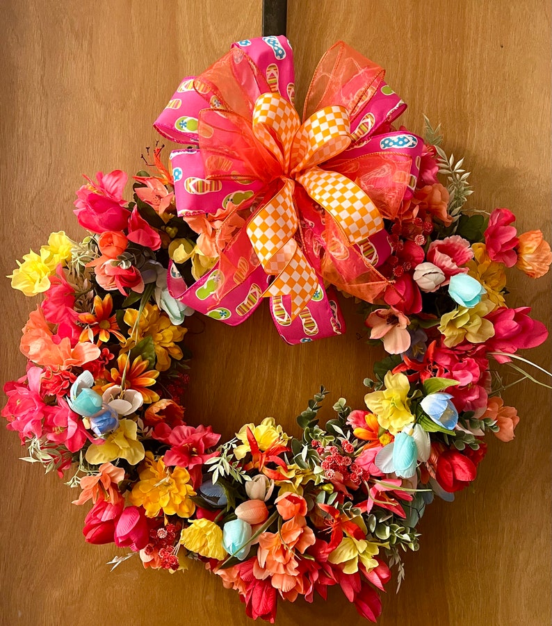 Custom Grapevine Floral Wreaths - Etsy