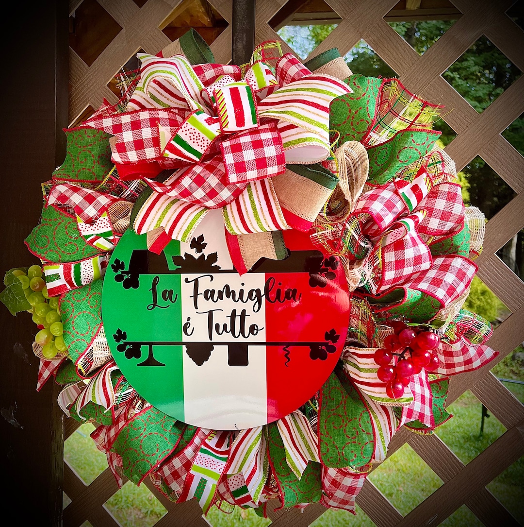 Italian Heritage Wreath, La Famiglia, Italy , Family , Decor , - Etsy