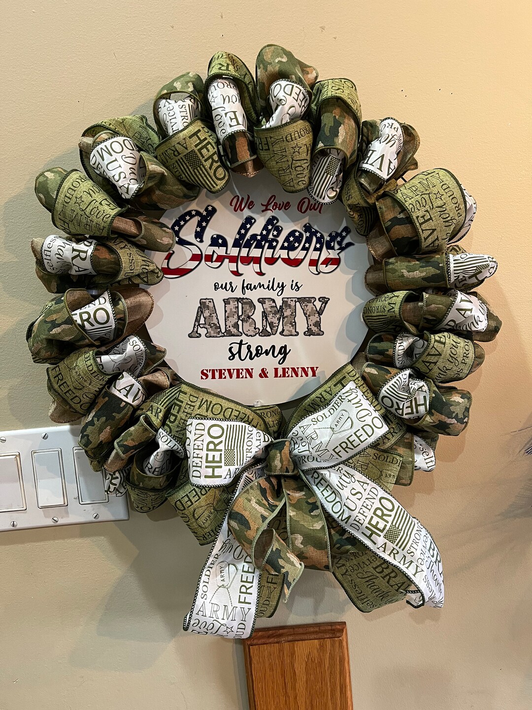 Army Ribbon Wreath US Military - Etsy
