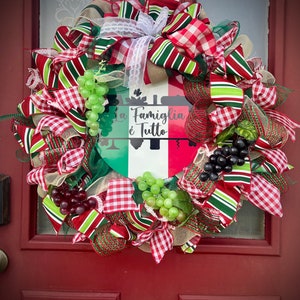 Italian Heritage Wreath, La Famiglia, Italy , Family , Decor , - Etsy