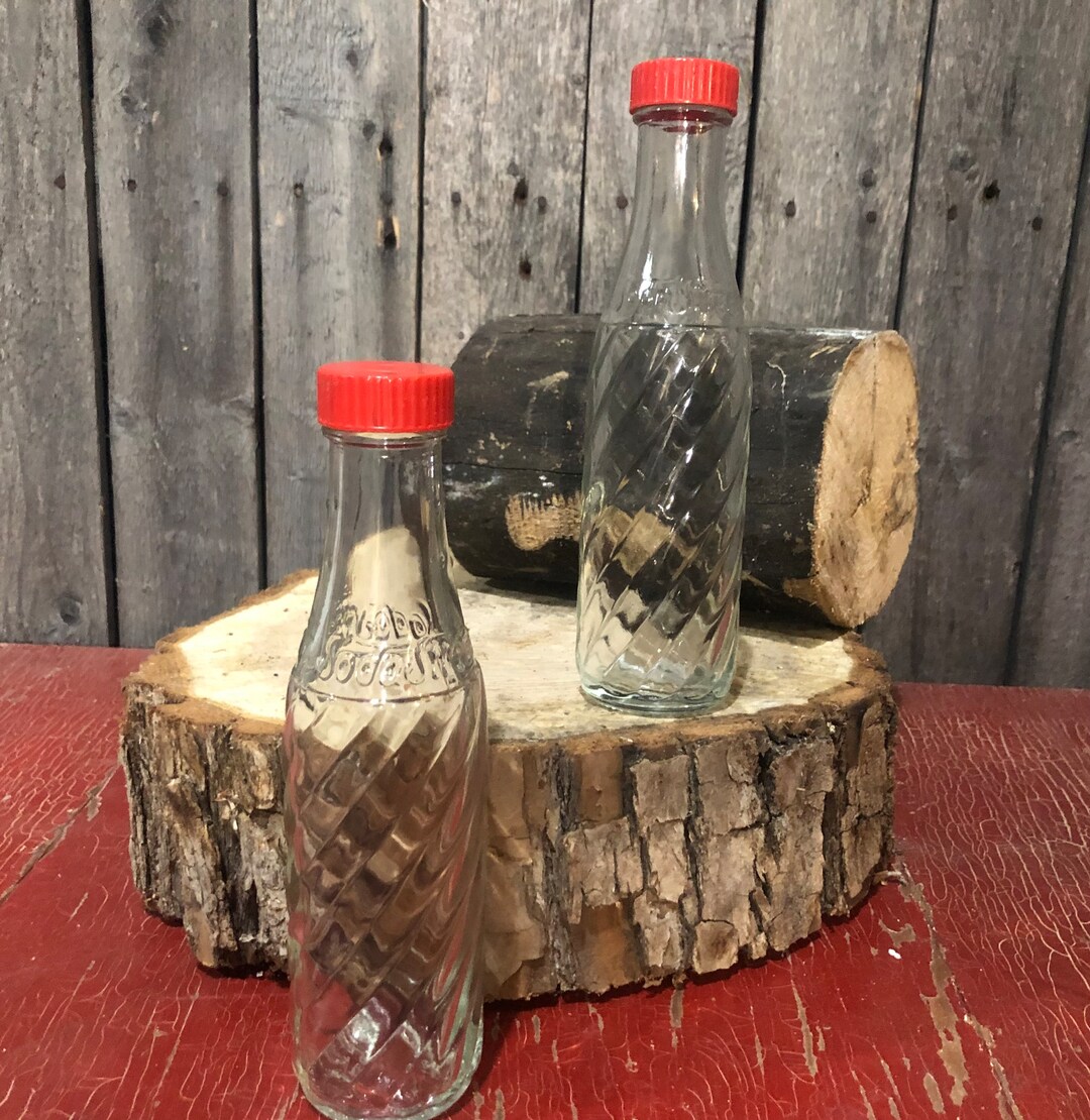Vintage Glass Soda Stream Bottles With Red Screw on Caps Priced as A ...