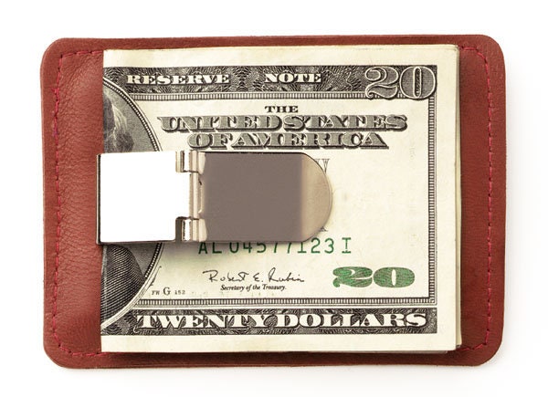 Leather Card Clip - Etsy