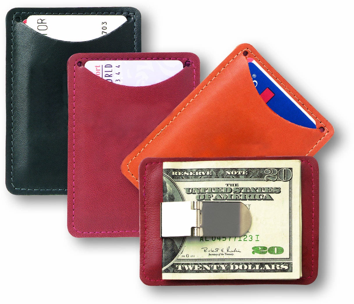 Leather Card Clip - Etsy