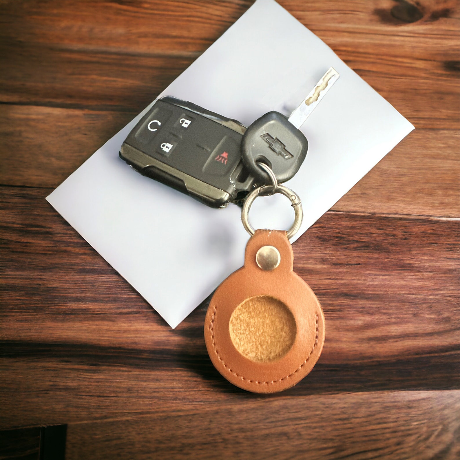 Personalized AirTag Leather Keychain, Engraved Key Fob, USA Made - Etsy