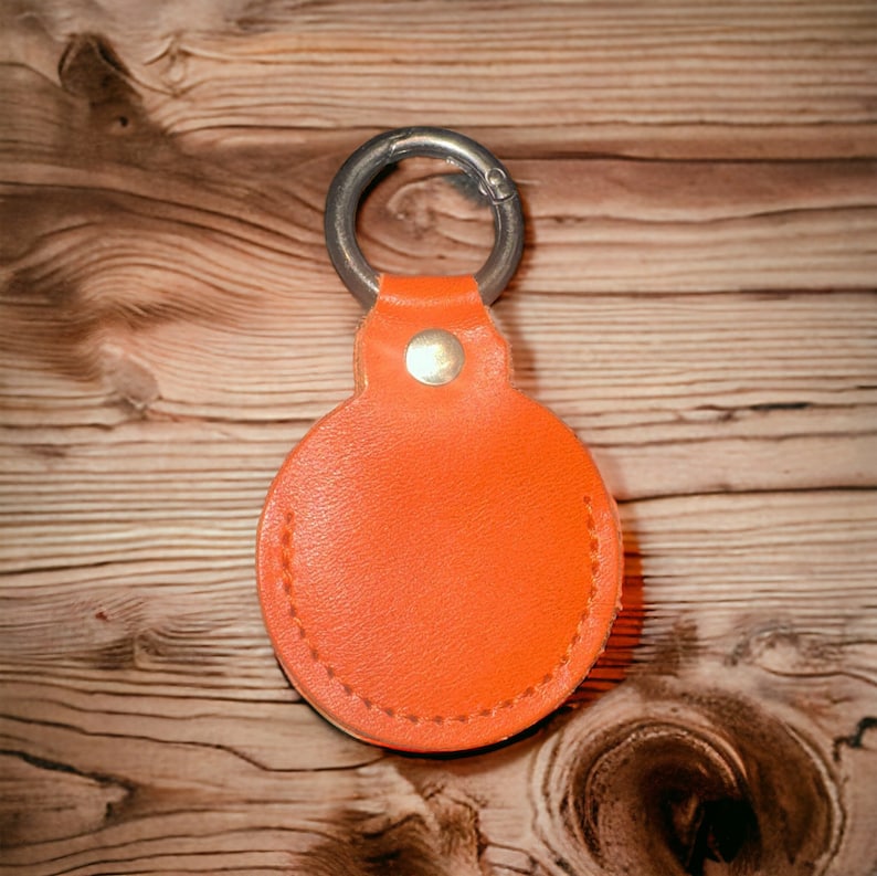 AirTag Leather Keychain, Personalized AirTag Case, Engraved Name ...