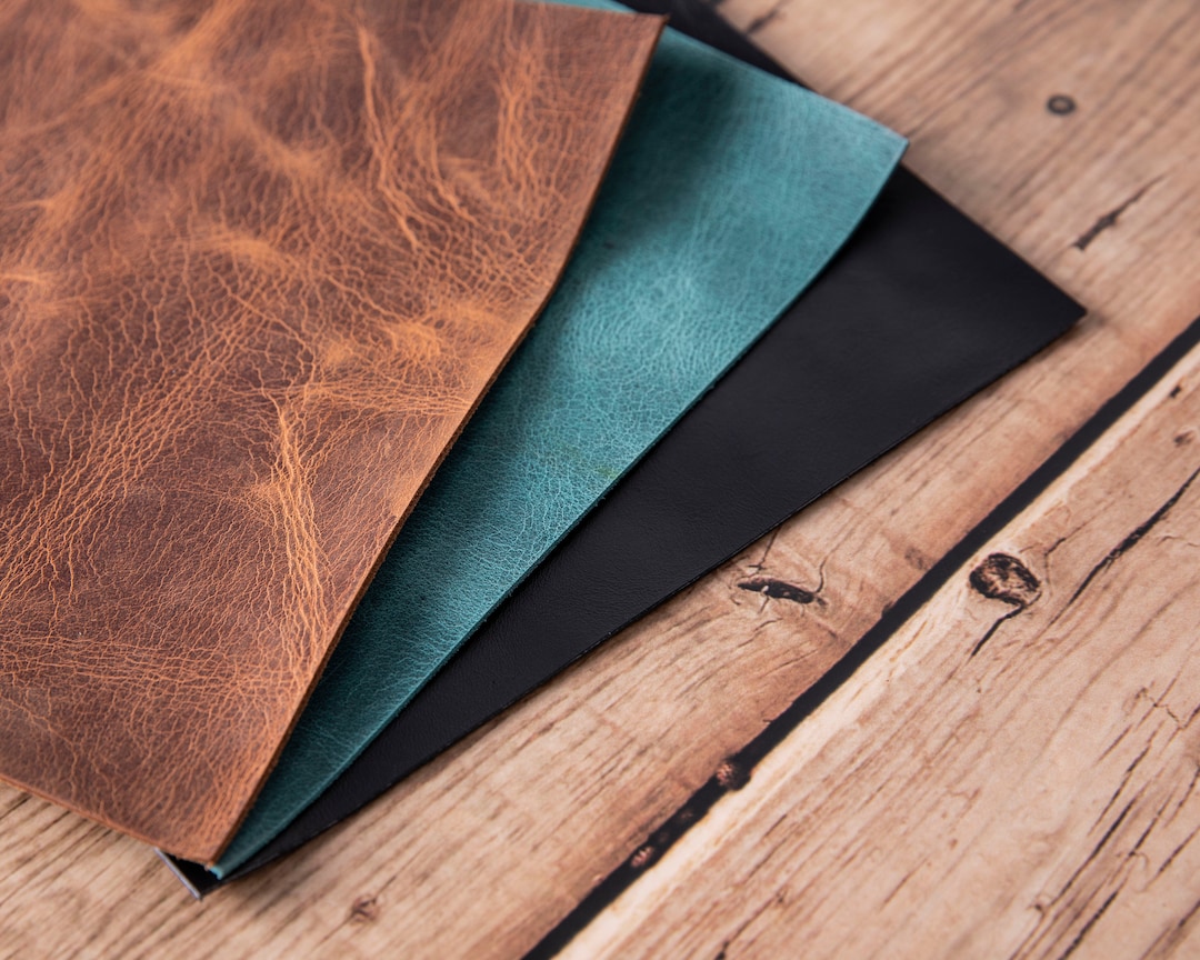 Premium Full Grain Large Leather Pieces for Leather Projects, Pre Cut ...