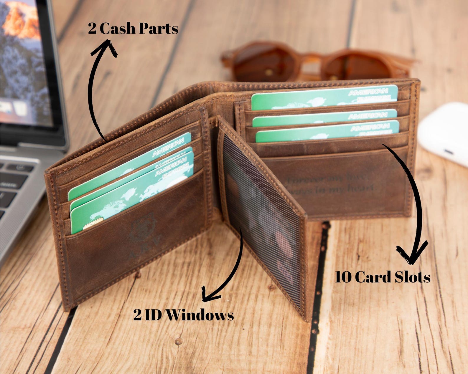 Engraved Leather Wallet: Personalized Full-grain, Groomsmen Gift - Etsy