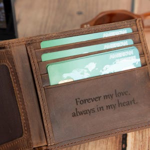 Engraved Leather Wallet: Personalized Full-grain, Groomsmen Gift - Etsy