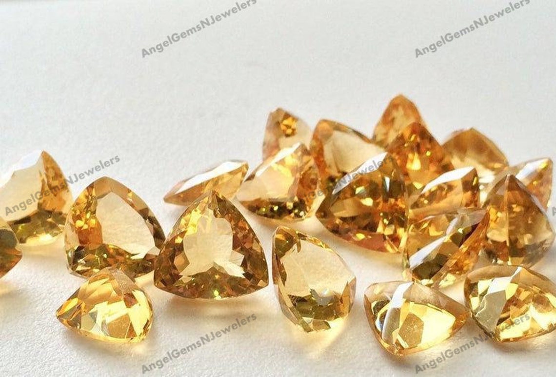 Natural Citrine Trillion Faceted Cut 5X5MM to 10X10MM Loose - Etsy UK