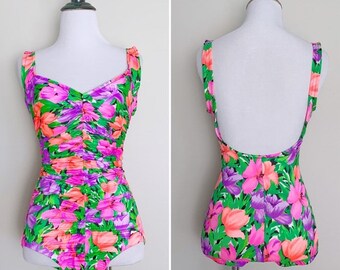 One Piece Vintage Swimsuit - Etsy