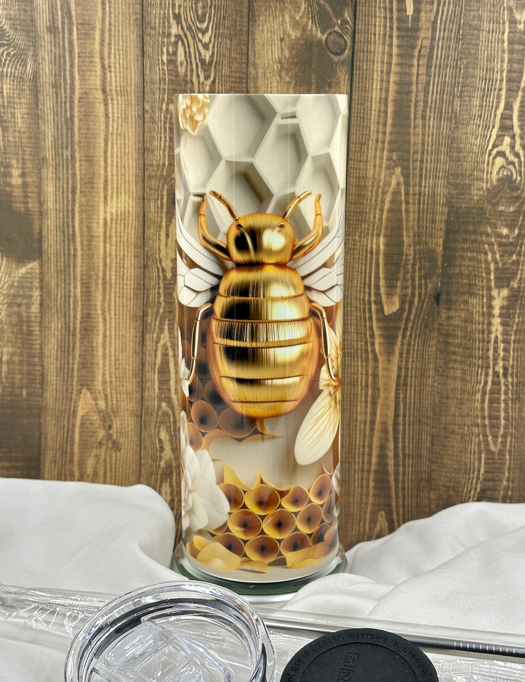 3D Beehive 20oz. Skinny Drink Tumbler - Etsy
