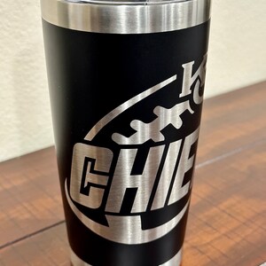 Kansas City Chiefs Football Laser Engraved Stainless Steel - Etsy