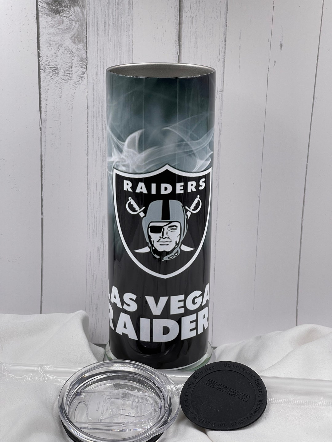Las Vegas Raiders Football Inspired 20oz Stainless Steel Drink Tumbler ...