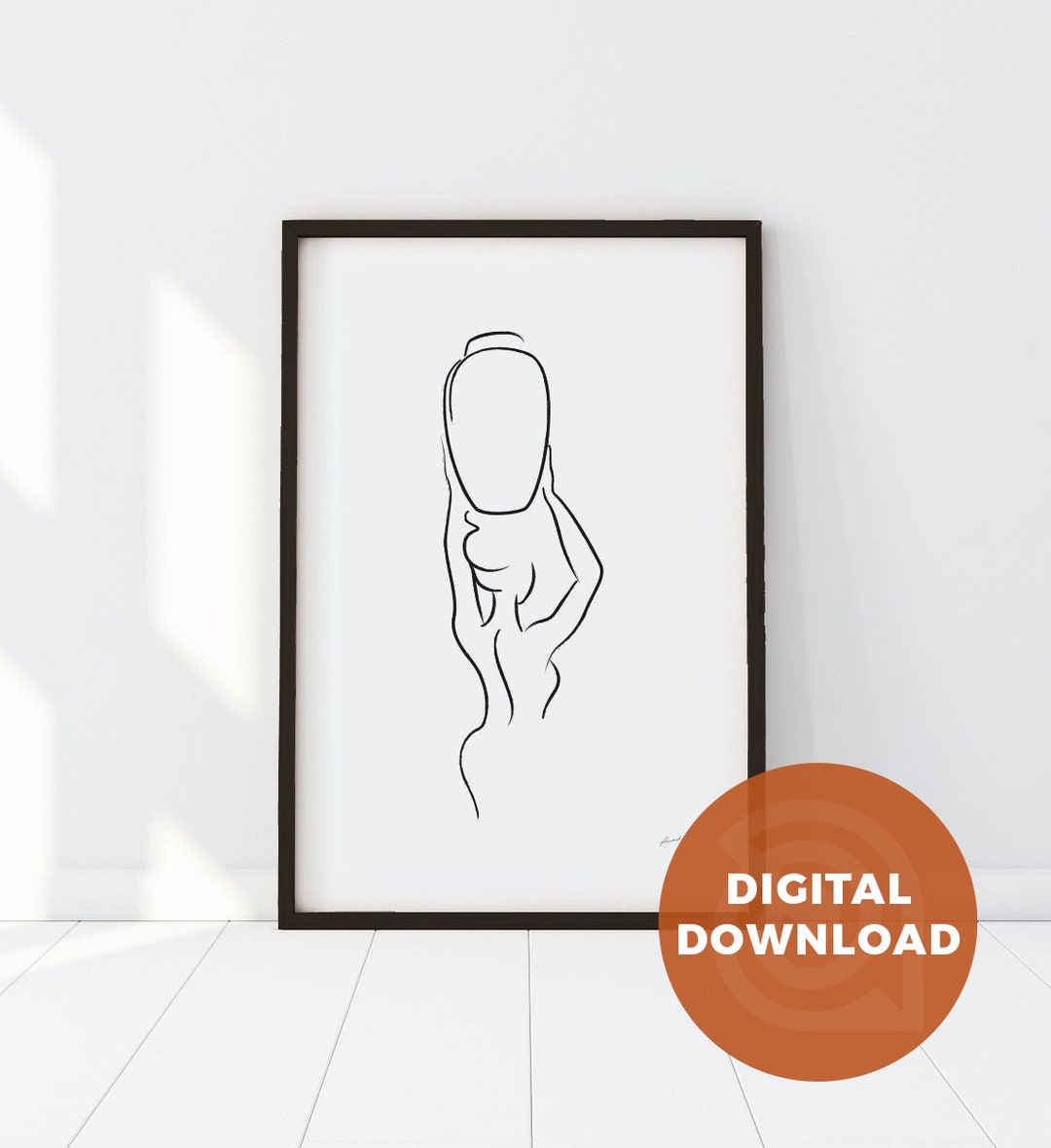LINE ART WOMAN - Digital Download | Ethnic Woman | Modern Black African ...