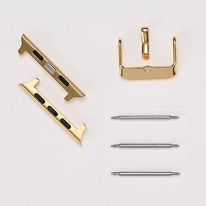 Stainless Steel Apple Watch Band Adapter Set: Buckle & Spring Bars - Etsy