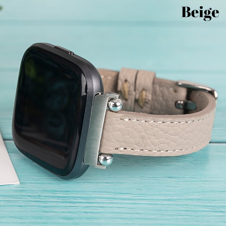 Leopard Print Leather Fitbit Band: Versa/sense, Custom Thin Strap - Etsy