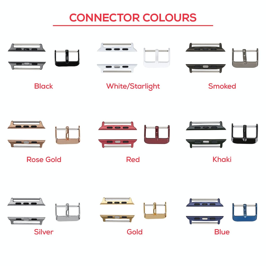 Apple Watch Band Connector, 316L Stainless Steel Adapter, Spring Bars ...