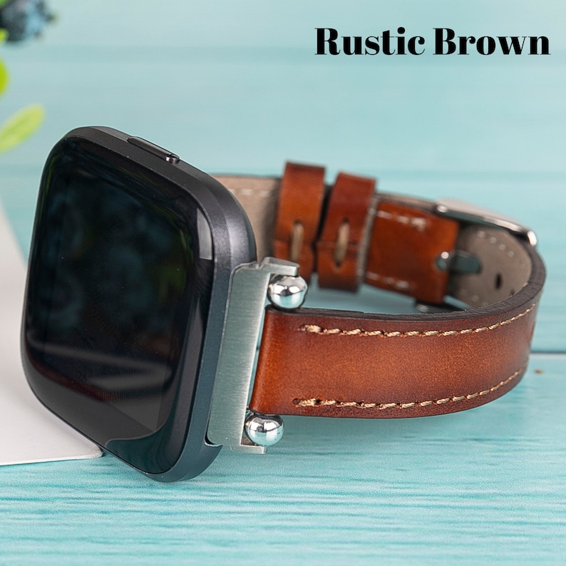 Leopard Print Leather Fitbit Band: Versa/sense, Custom Thin Strap - Etsy