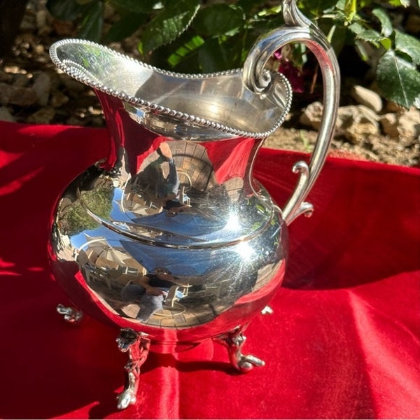 Silver Plate Pitcher - Etsy