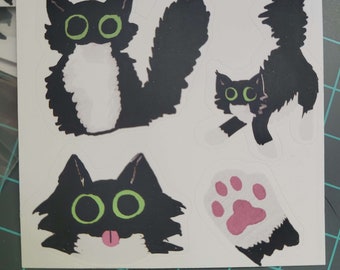 Maxwell the Cat Kiss-cut Stickers - Etsy