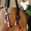 Gemstone Chunky Heart Beaded Bag Charm Natural Stone Bead Bag Tag ...
