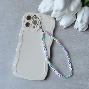 Cute Phone Charm Strap | Pastel Beaded Phone Strap | Personalised Phone ...