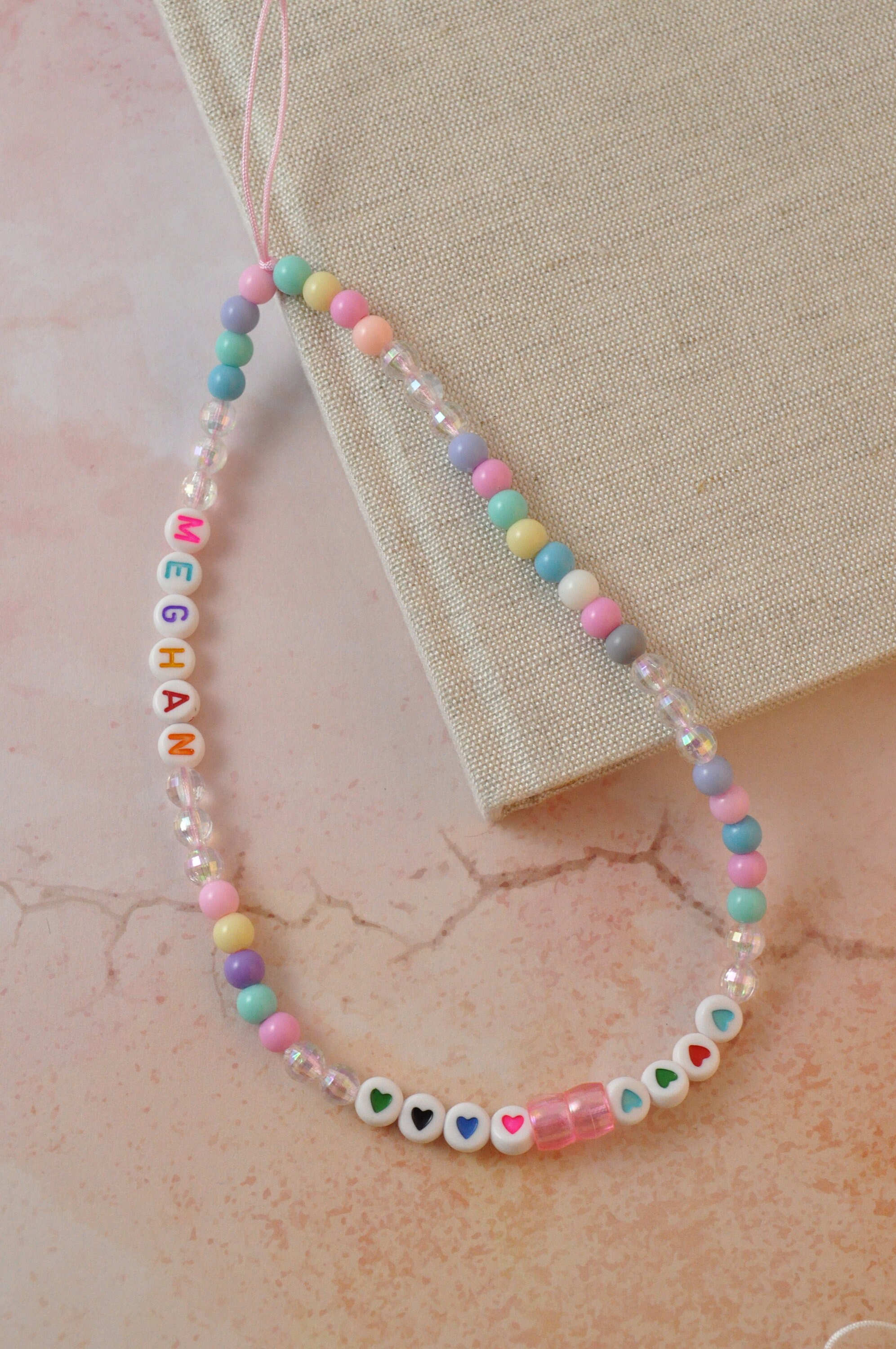 Cute Phone Charm Strap Pastel Beaded Phone Strap - Etsy UK