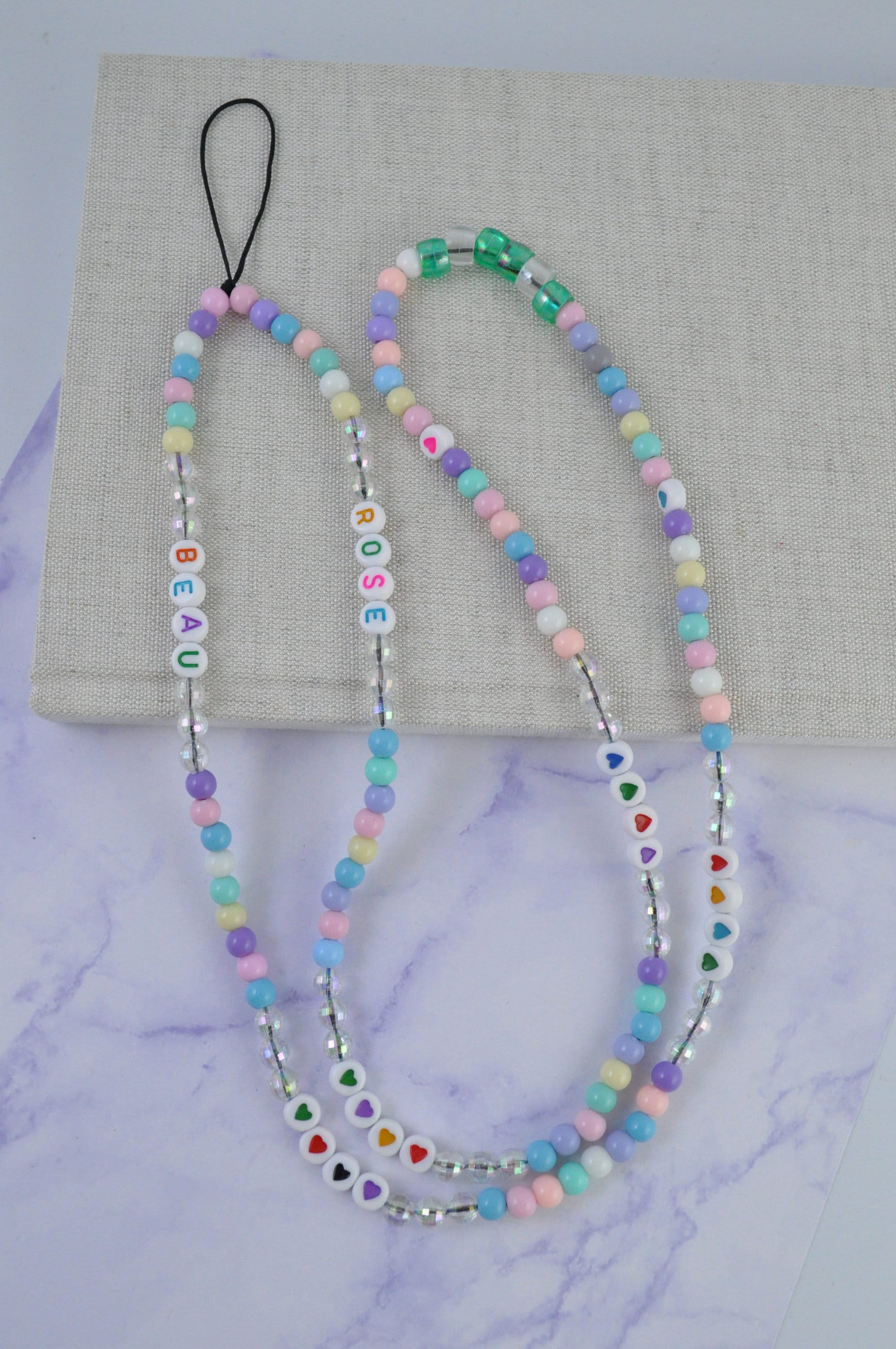 Cute Phone Charm Strap Pastel Beaded Phone Strap - Etsy UK