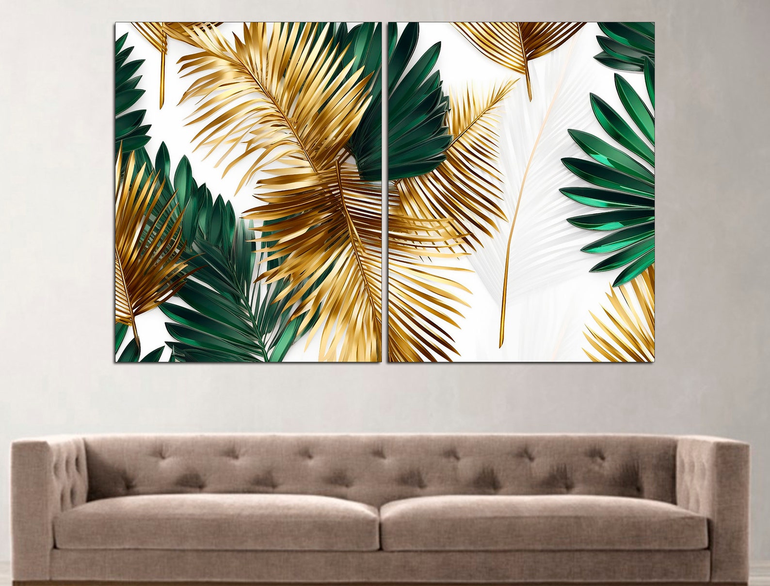 Abstract Art Illustration Modern, Plants Art for Wall Tropical Plants ...