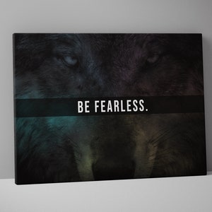 BE FEARLESS Entrepreneur Motivational Office Decor Modern Art Canvas ...