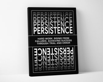 Persistence Definition Wall Art Motivation Canvas Print / Poster ...