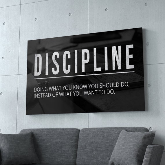 DISCIPLINE Quote Definition Wall Art Entrepreneur Motivational - Etsy
