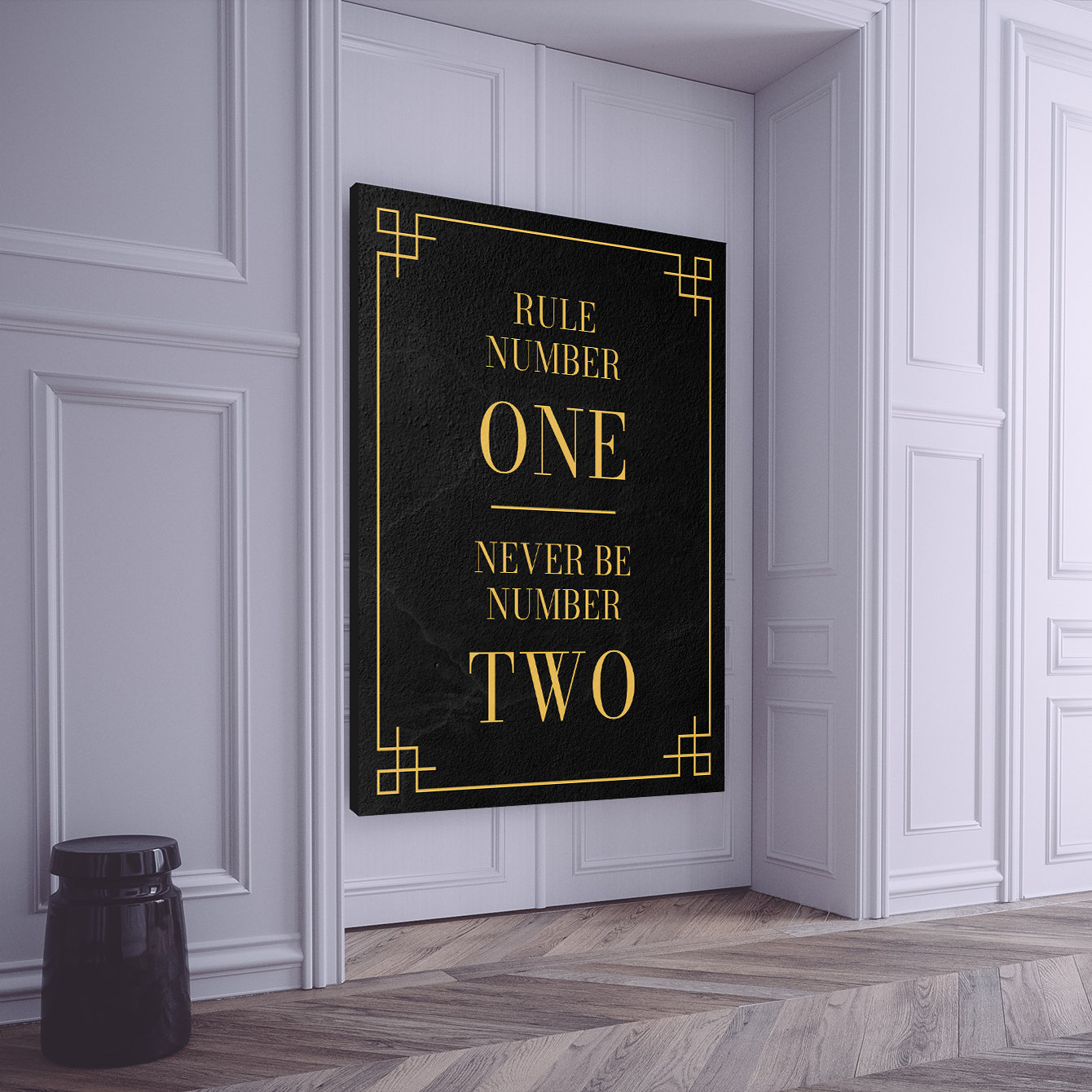 Motivational Canvas Wall Art Rule Number 1 Never Be Number 2 | Etsy