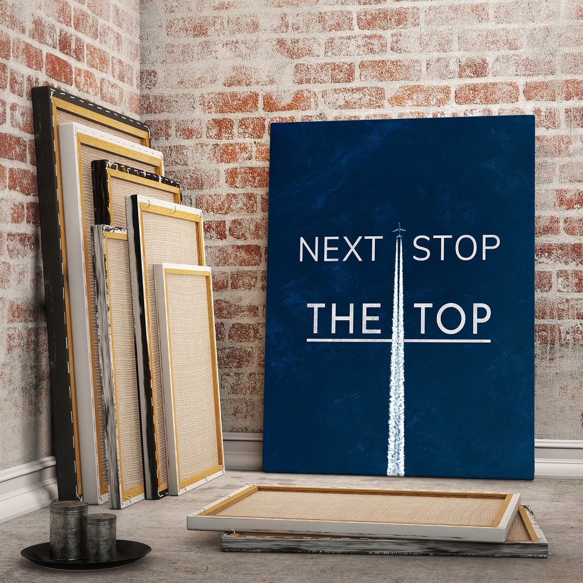 Next Stop THE TOP - Canvas Print Wall Art / Private Jet / Office Decor ...