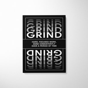 Motivational Poster Verb GRIND Definition Office Inspirational Word ...