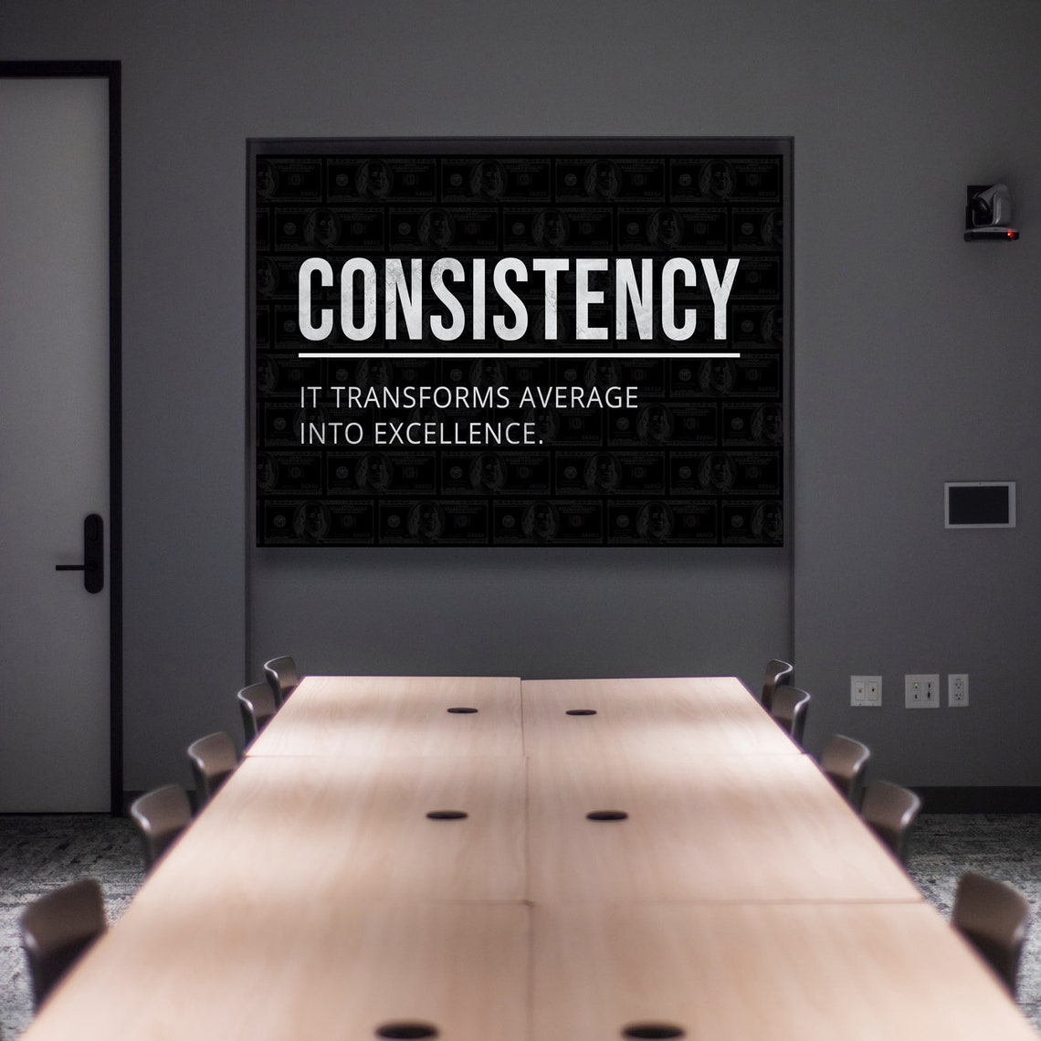 CONSISTENCY Definition Wall Art Entrepreneur Motivational | Etsy