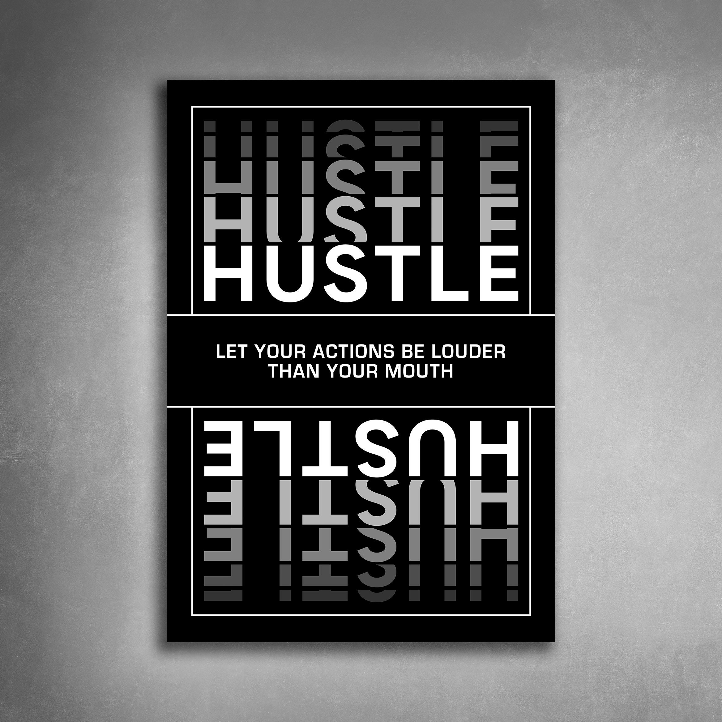 Motivational Poster Verb HUSTLE Definition Office Decor | Etsy
