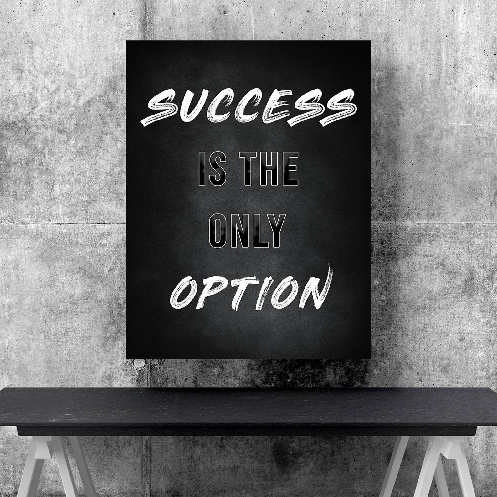Motivational Poster Success is the Only Option - Etsy