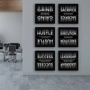 6 Pieces Definitions Office Wall Decor Set - Motivational Wall Art ...