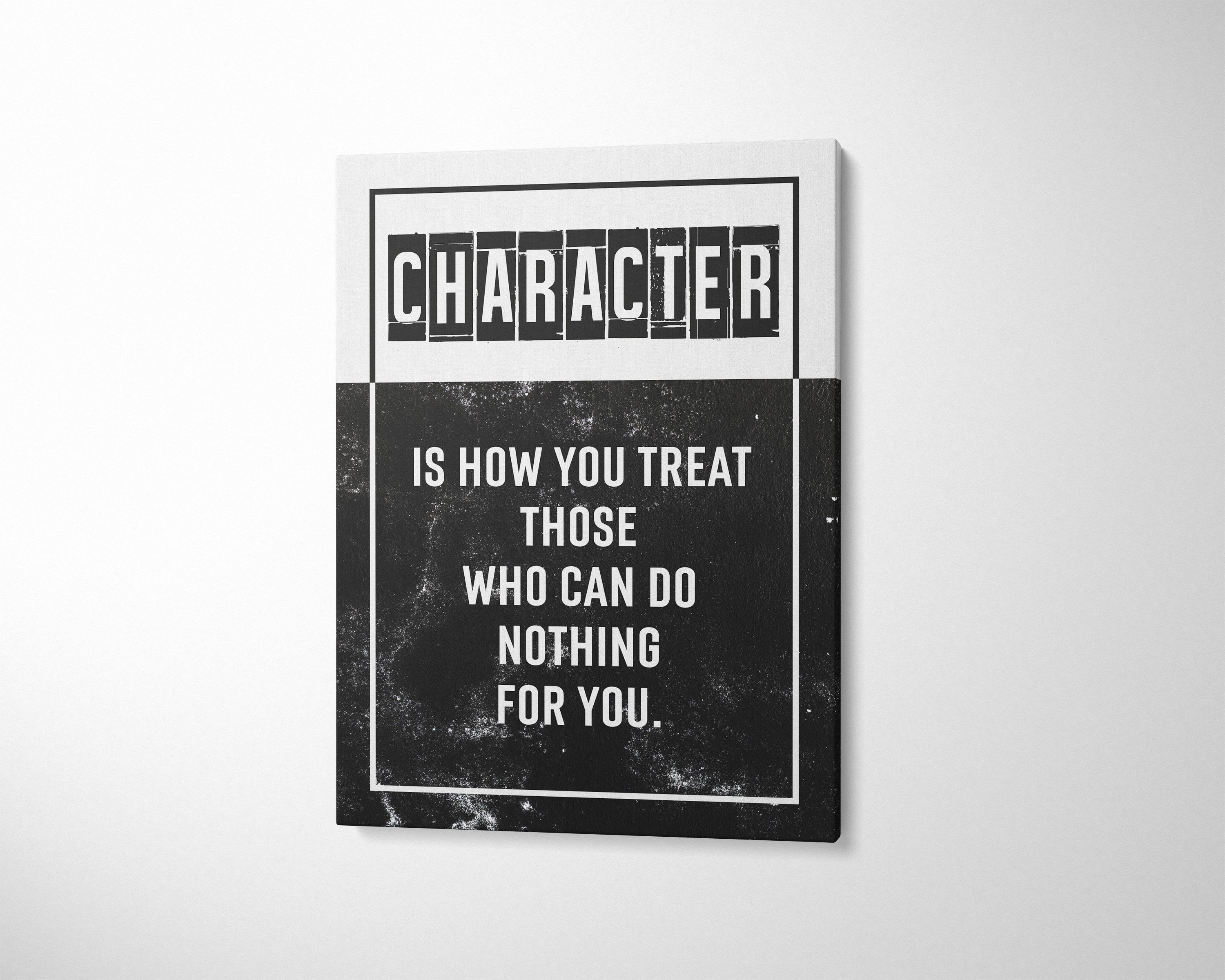 CHARACTER Definition Motivational Wall Art for Office Quote - Etsy
